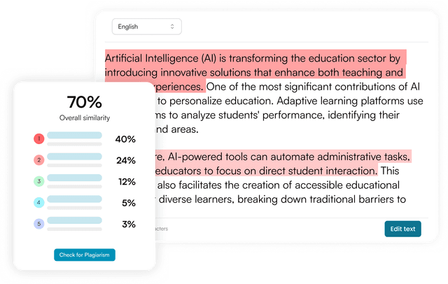 Controllo del plagio per l'italiano | Gratuito e preciso